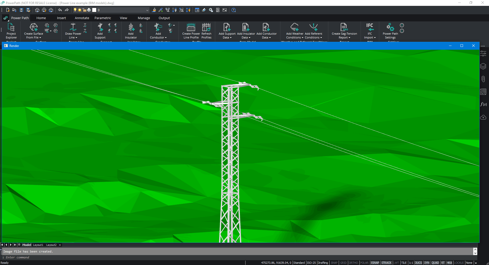 How to create pictures in high resolution of your power line project ...