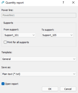 How to get quantities of the power line elements? | Power Path